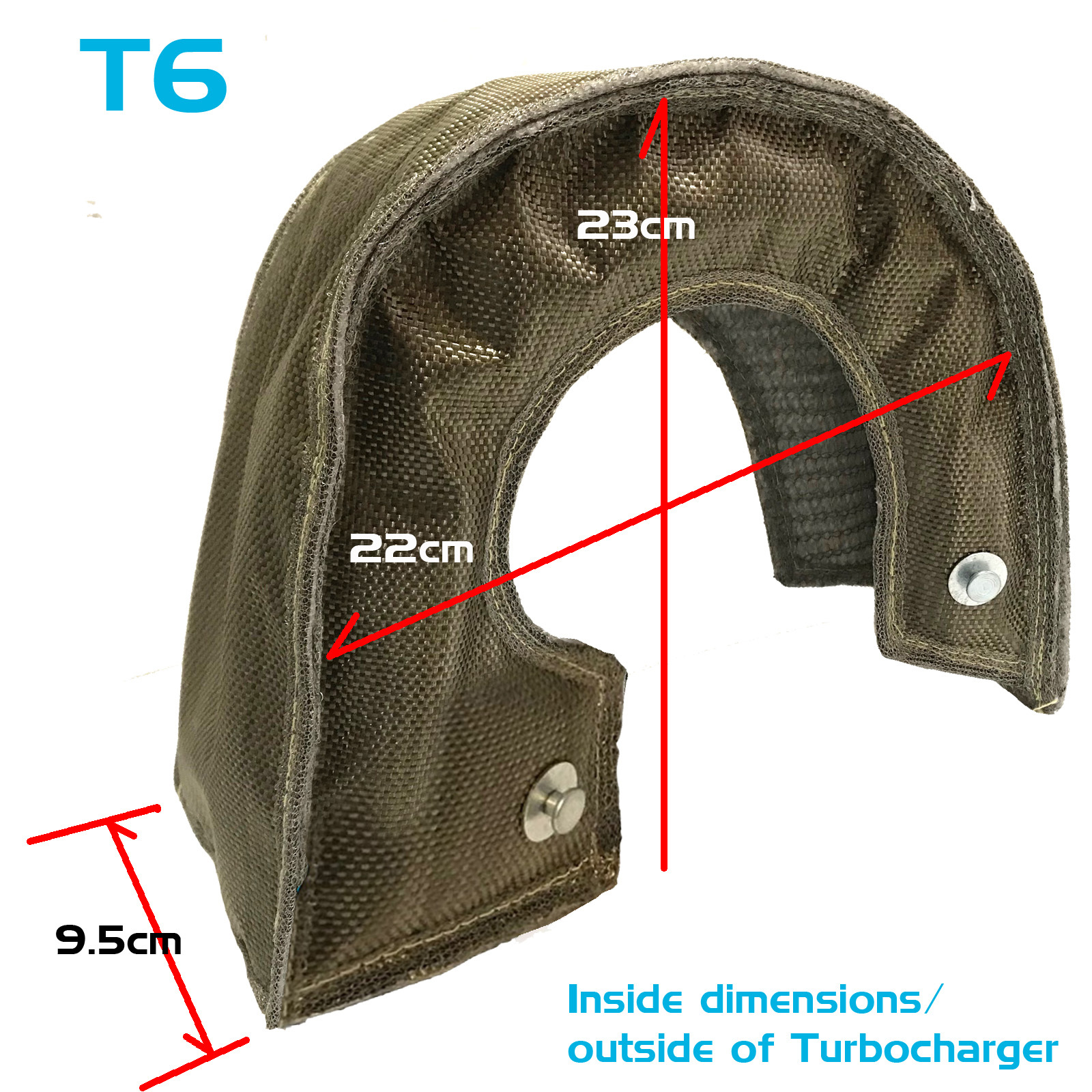 BLACK TURBO BLANKET Heat Shield Beanie Turbocharger Cover T88 S400 HT60 ...