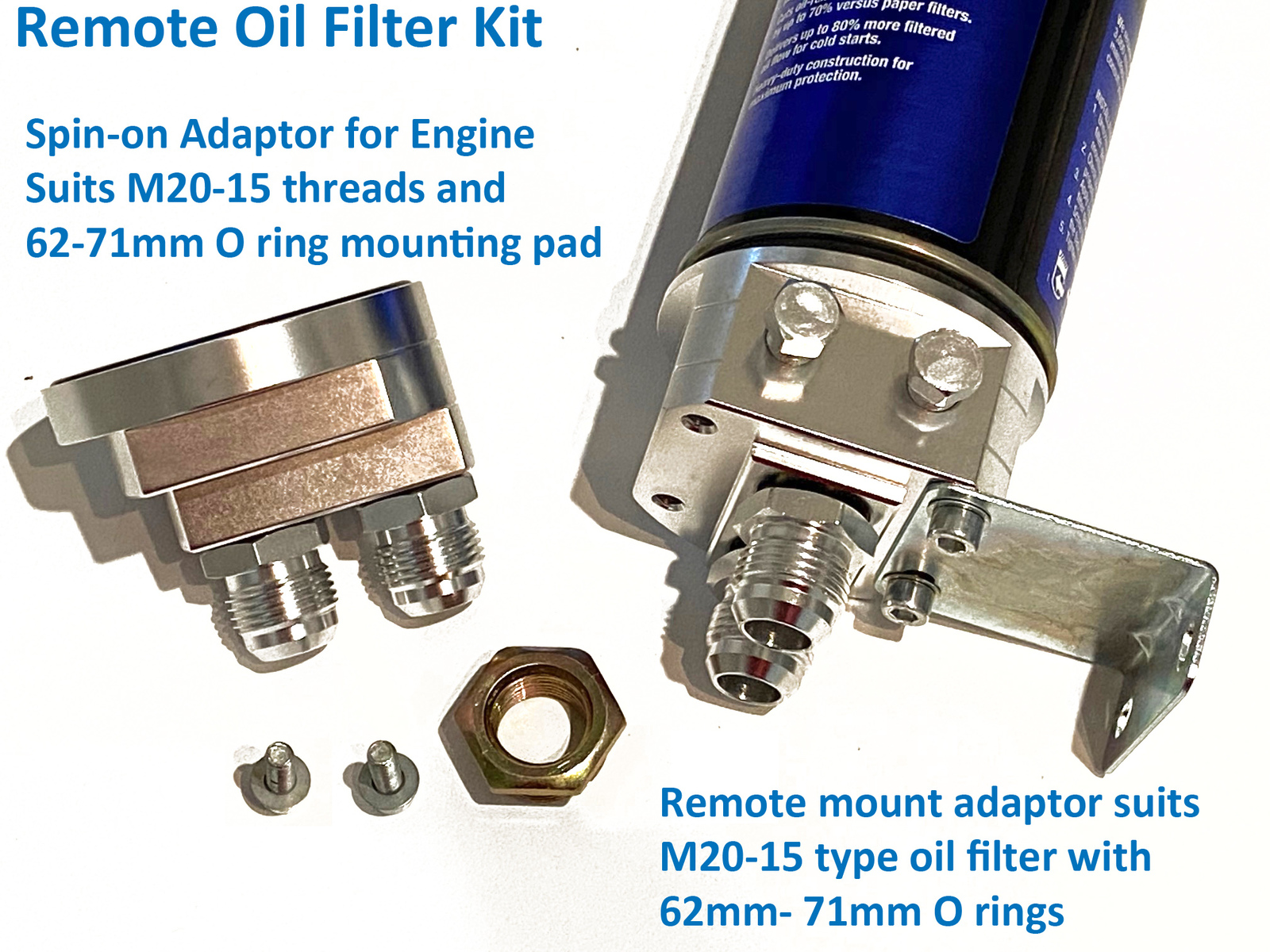 REMOTE MOUNT OIL FILTER COOLER Universal Mounting Kit Adaptor 4WD ...