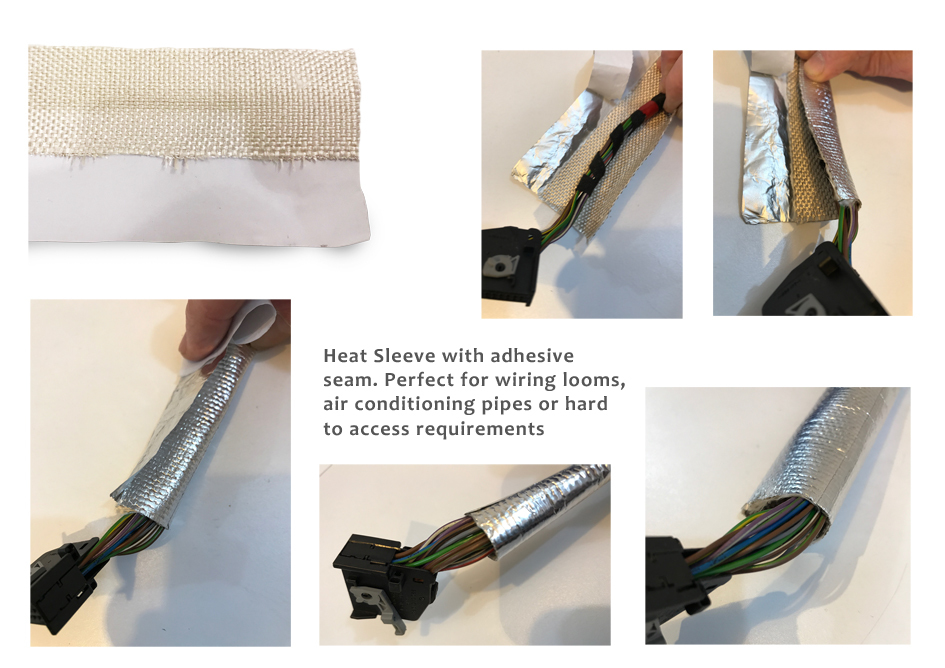 10mm x 1m Heat Sleeve Insulation Tube with Reflective Shield and ...