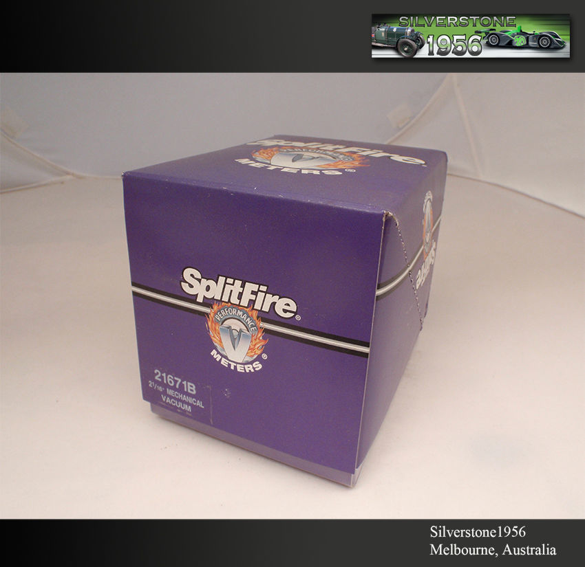 Splitfire 2 1/16" VACUUM GAUGE 30" HG Mechanical Black Dial