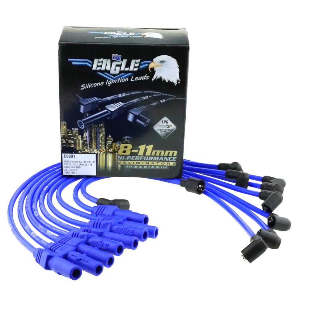 Eagle 9mm Ignition Spark Plug Leads Fit V8 FORD CLEVELAND 302 351 BLUE ...