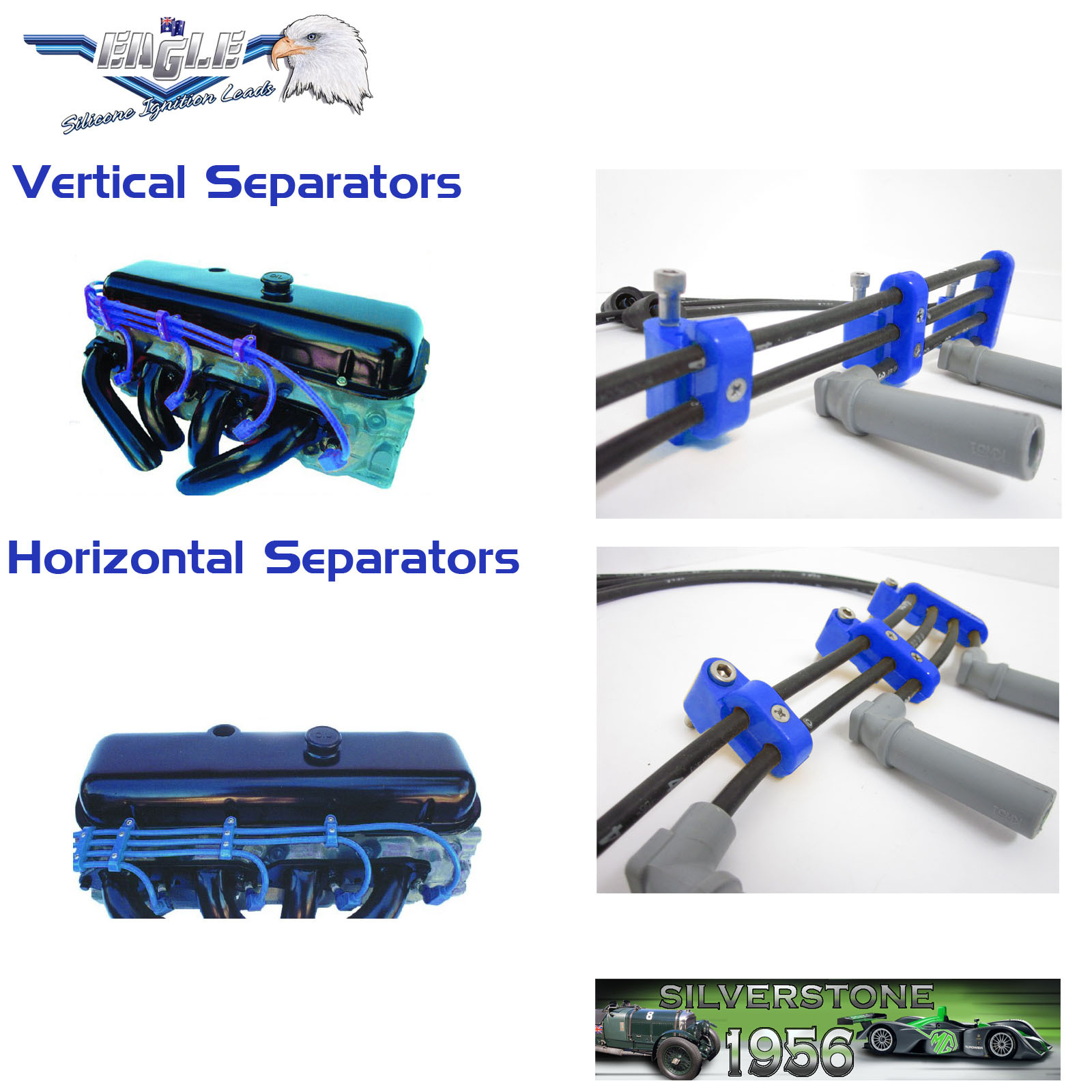 Eagle 9mm Ignition Spark Plug Leads SB Chev 283-400 Around Rocker ...