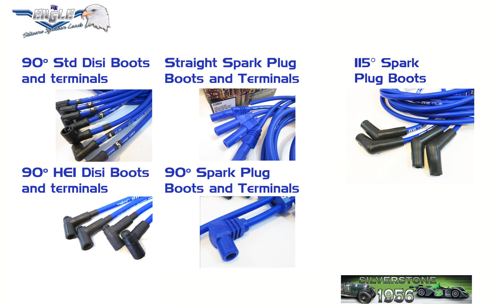EAGLE 9mm Ignition Spark Plug Leads Fit V8 BB Chev 90°Dist 145°SPB 396 ...