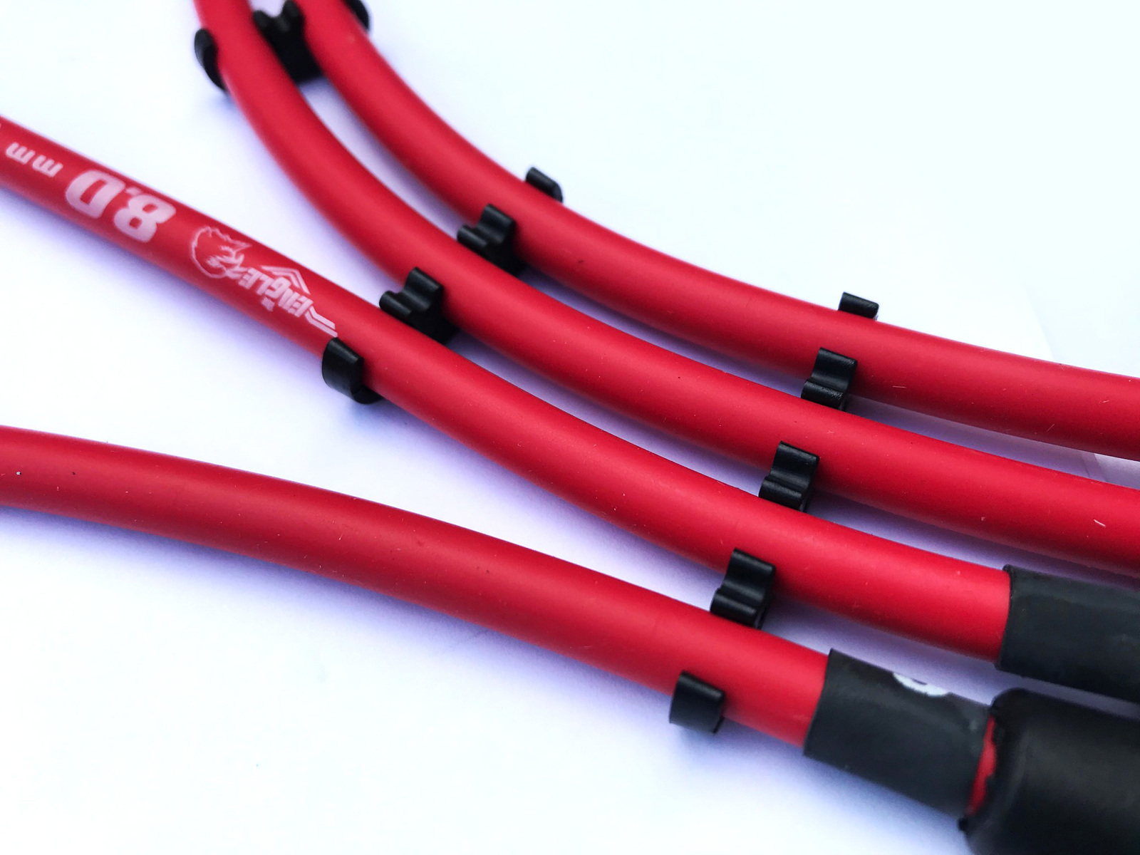 Ignition Spark Plug Leads Separator Kit Black 6 Pieces Suit 7-8mm leads ...