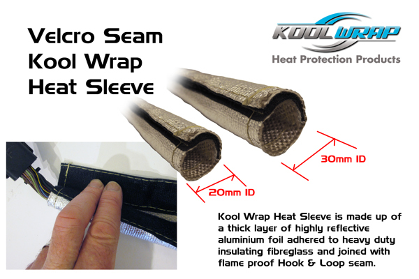 Heat Sleeve Hook & Loop Insulating Hose Wrap Tube Reflective Shield ...